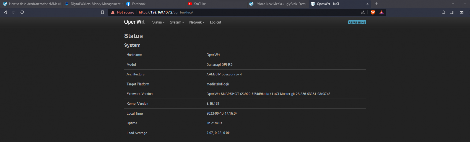 Setting up the Banana-R3 with OpenWRT – UglyScale Press